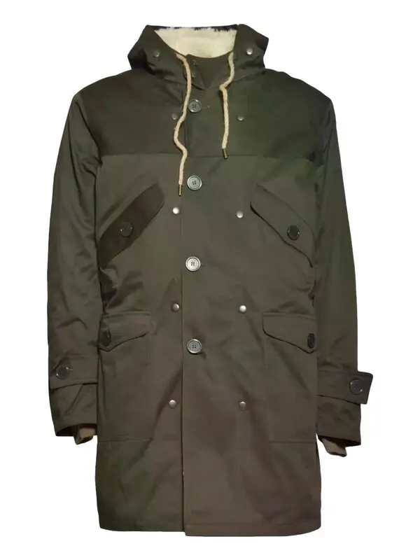 EQUIPE '70 Hooded Button Coat - Green