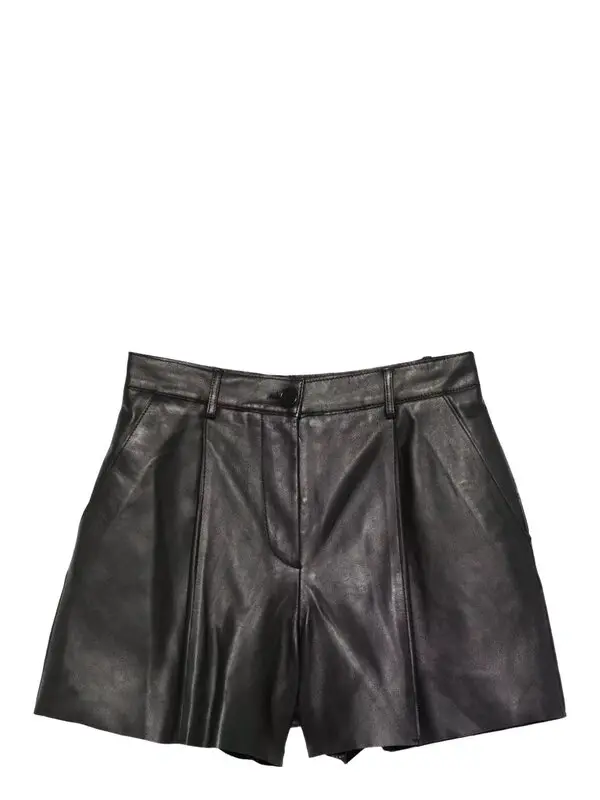 P.a.r.o.s.h Lamb-leather Shorts - Black