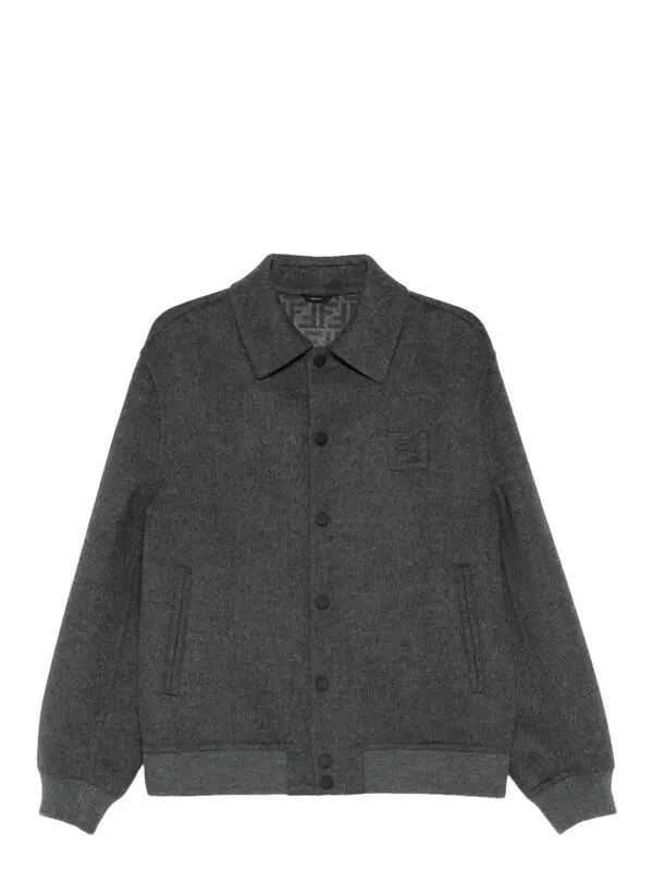 Fendi Wool Bomber Jacket - Grey