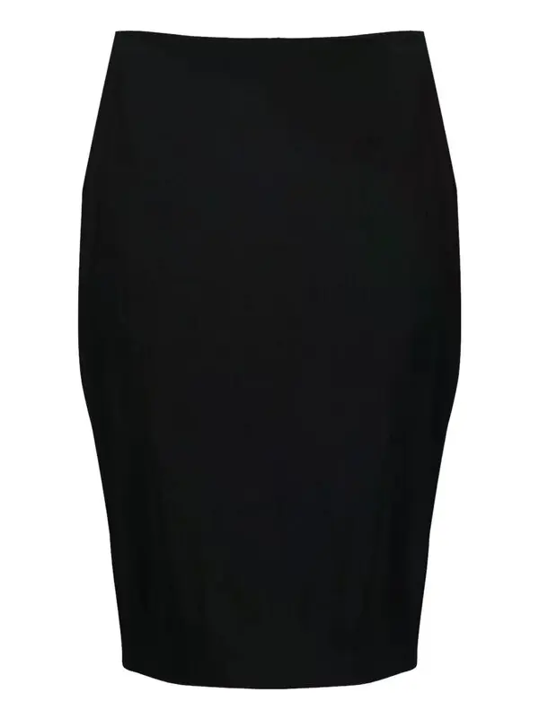 Saint Laurent Pencil Skirt With Zip Fastening - Black