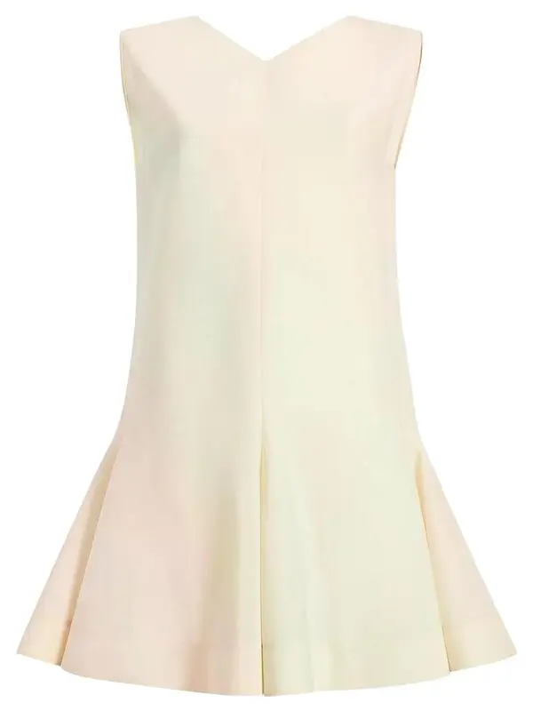 Khaite V-neck Sleeveless Mini Dress - Neutrals