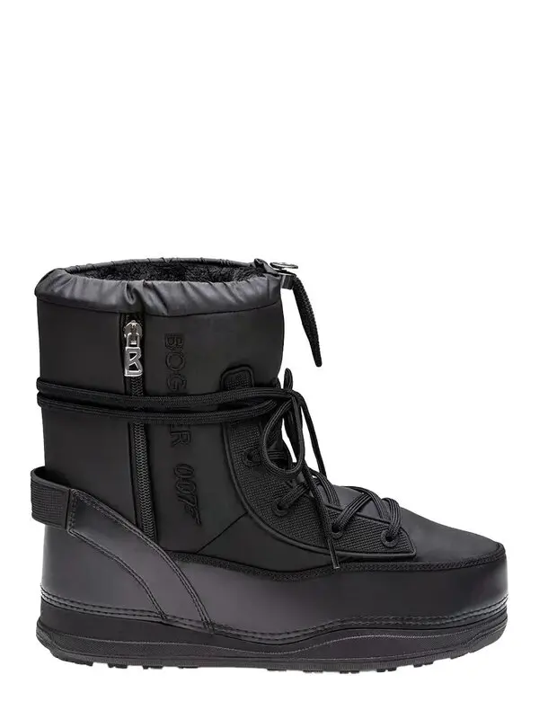 Bogner 007 Lace-up Zip Ski Boots - Black