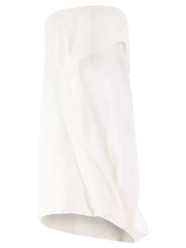 Maison Rabih Kayrouz Strapless Draped Dress - White