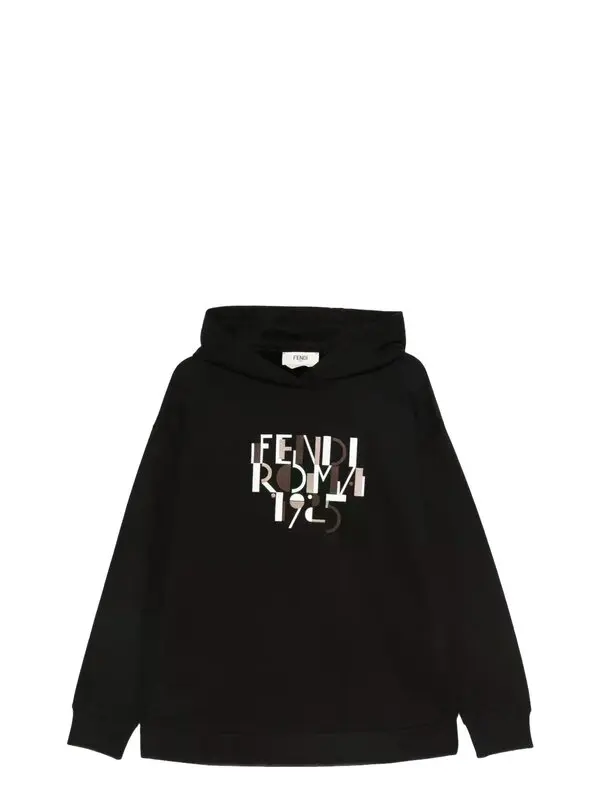 Fendi Logo-print Hoodie - Black