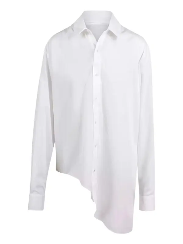 SSHEENA Asymmetric-hem Shirt - White