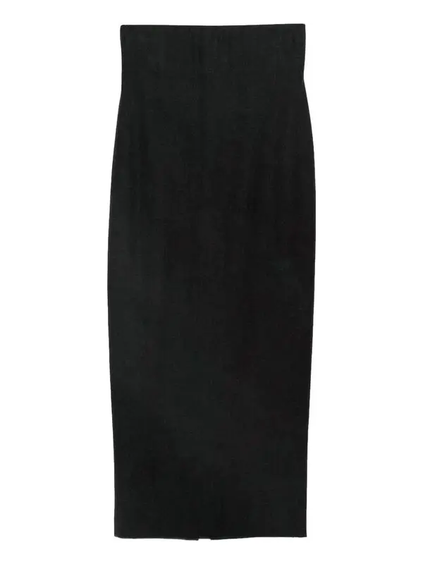 Alberta Ferretti Wool Pencil Skirt - Grey