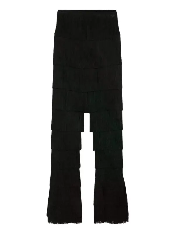 Norma Kamali Fringed Leggings - Black