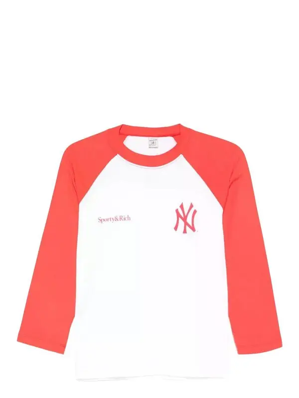 SPORTY & RICH Yankees Serif T-shirt - White