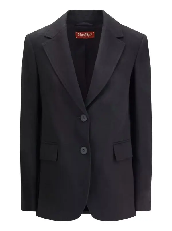 Max Mara Folgore Button-fastening Blazer - Black