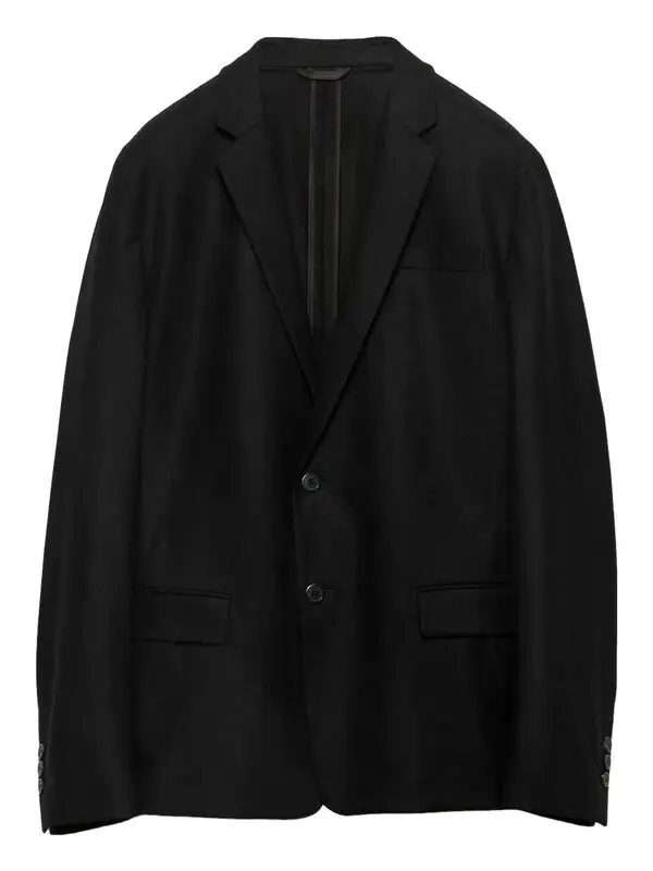 Prada Single-breasted Wool Blazer - Black