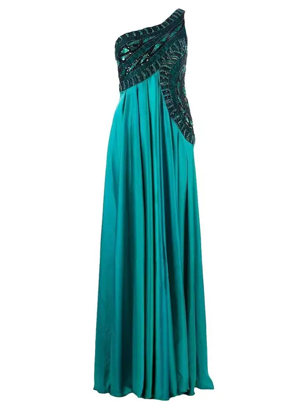 GEORGES MAK Ivana One-shoulder Gown - Blue