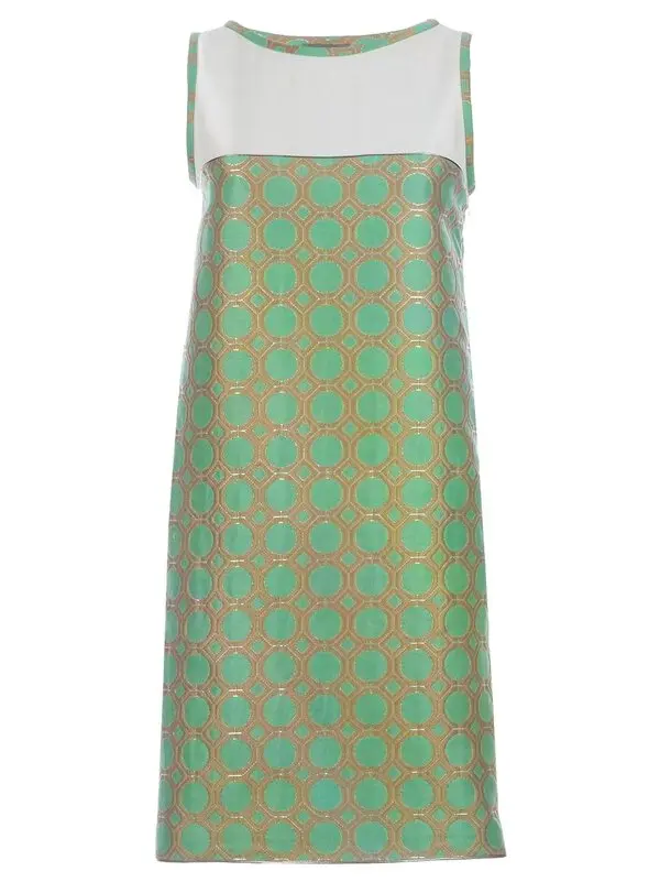 Mantū Patterned Shift Dress - Green