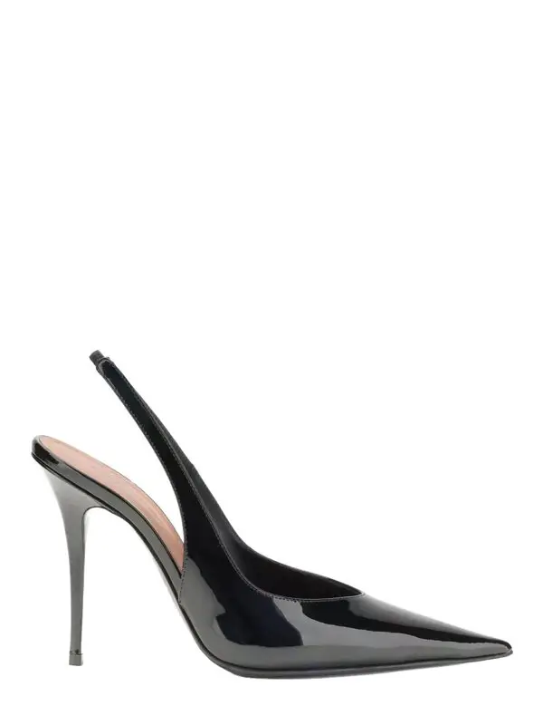 Amina Muaddi 105mm Anok Slingback Pumps - Black