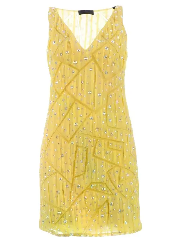 CRISTIANO BURANI Embellished Shift Dress - Yellow