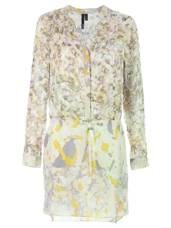 Edun Printed Shirt Dress - Yellow
