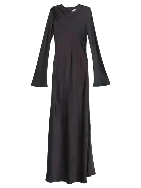 SEMICOUTURE Flared Maxi Dress - Black
