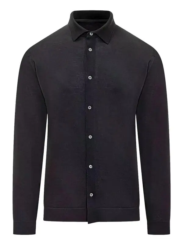 FILIPPO DE LAURENTIIS Buttoned Wool Cardigan - Black