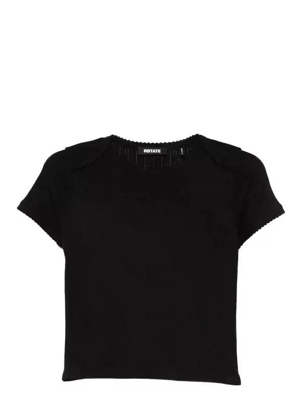 Remain Birger Christensen Pointelle T-shirt - Black
