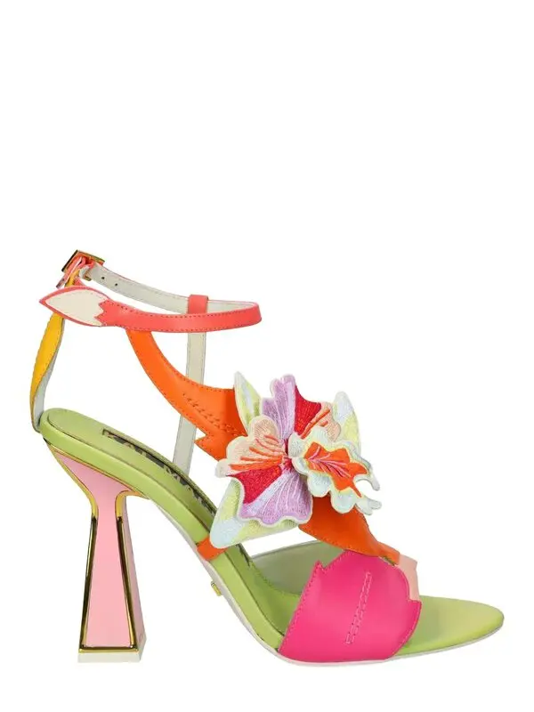 KAT MACONIE 105mm Floral Orela Sandals - Green