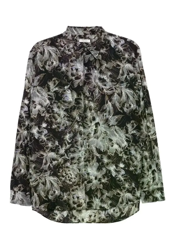 CALMLENCE Printed Shirt - Black
