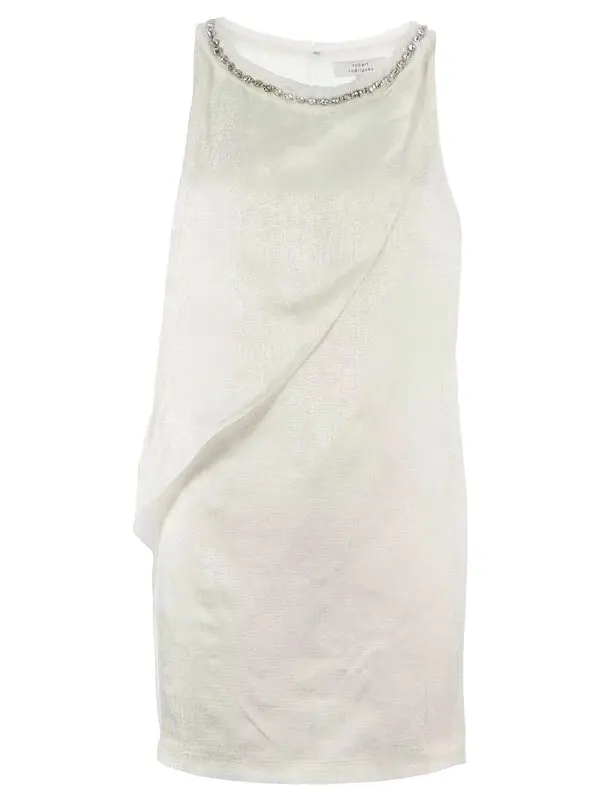 ROBERT RODRIGUEZ STUDIO Gem Detail Shift Dress - White