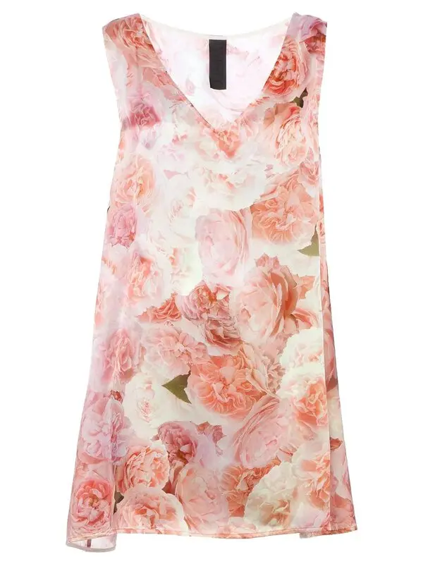 Twisty Parallel Universe Floral Print Shift Dress - Pink