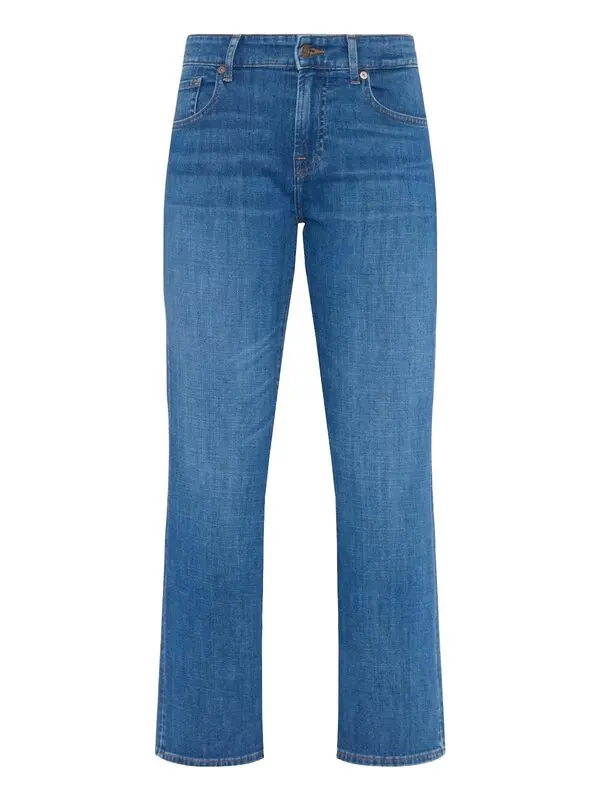 7 For All Mankind Calie Straight Ankle Jeans - Denim