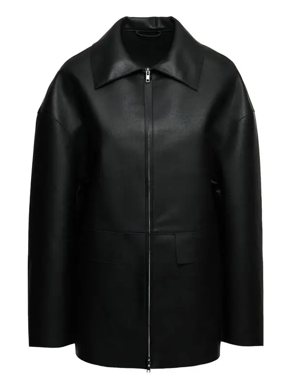 WAKAKUU Jacket Lugo Faux Leather - Black