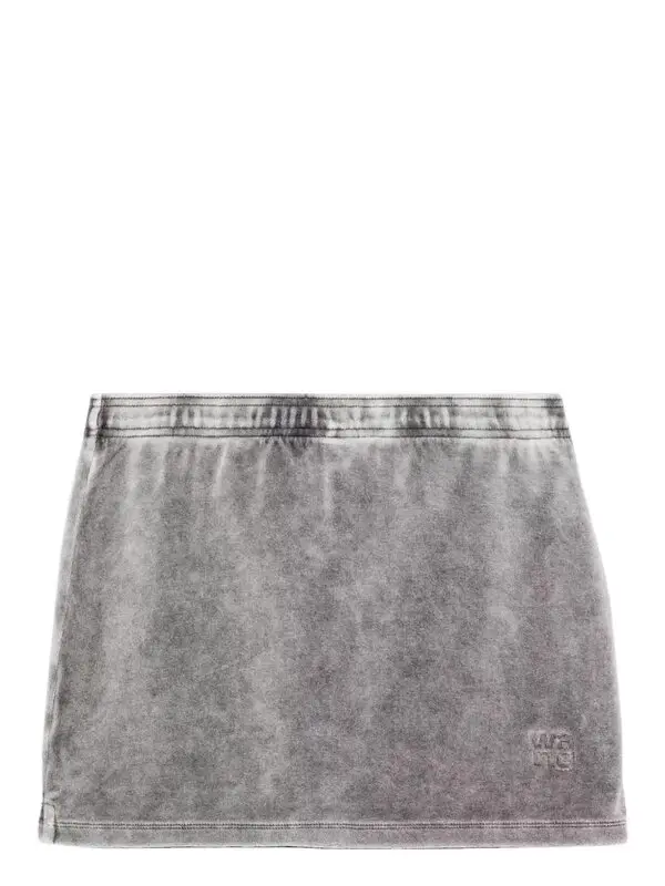 Alexander Wang Embossed Logo Mini Skirt - Grey