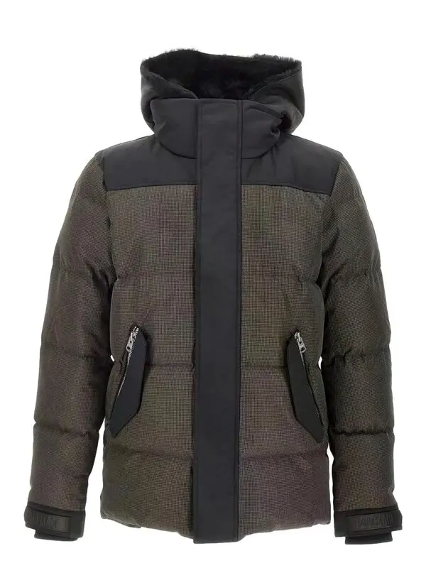 Mackage Removable Shearling Hooded Jacket - Brown