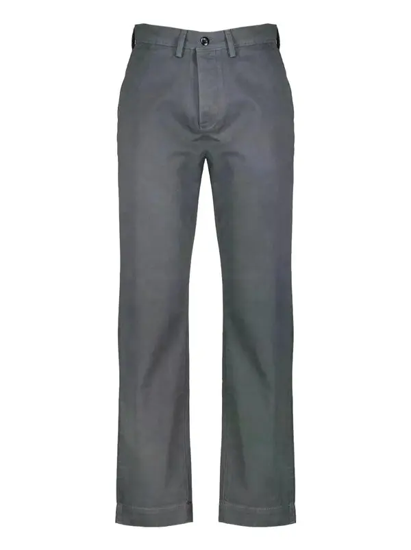 Officine Générale Button-fastening Chino Trousers - Grey