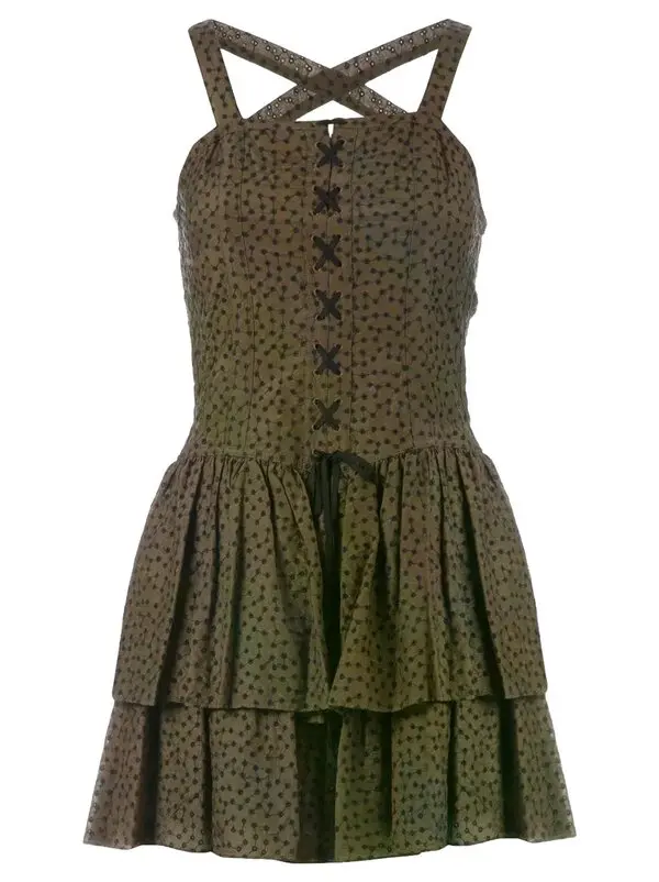 Edun Pleated Dress - Dark Khaki