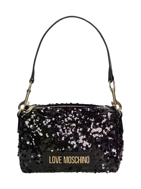 Moschino Sequin Embellished Satchel - Black