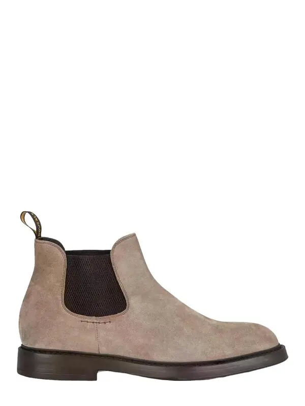 DOUCAL'S Side-elastic Suede Chelsea Boots - Brown