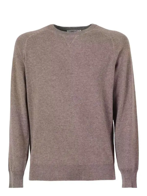 KANGRA Crew-neck Triangle Sweater - Brown