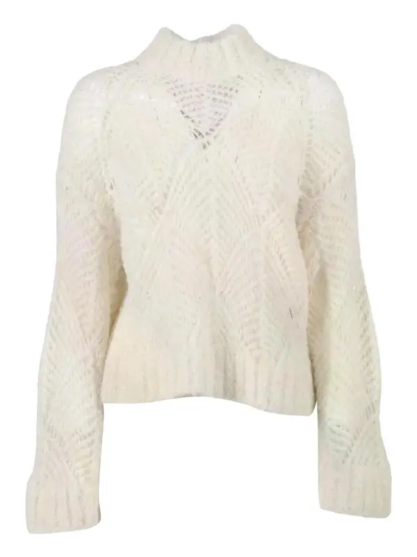 Antonelli Firenze Openwork Pullover Sweater - Neutrals