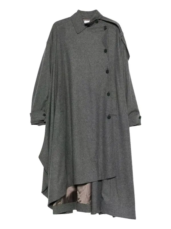THE NINA STUDIO Asymmetric Hem Coat - Grey