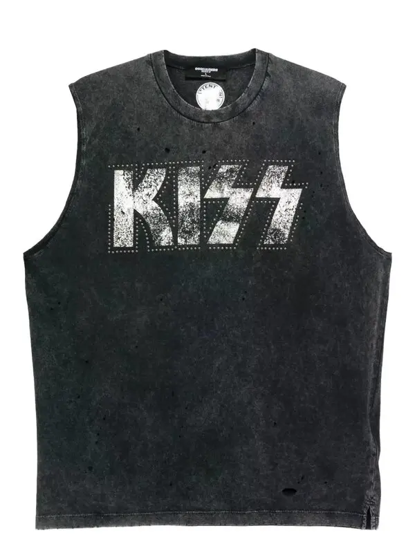Dsquared2 X Kiss Studded Tank Top - Grey
