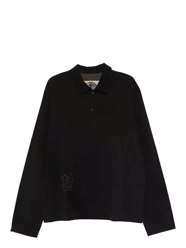 ZIGGY CHEN Cotton Polo Shirt - Black