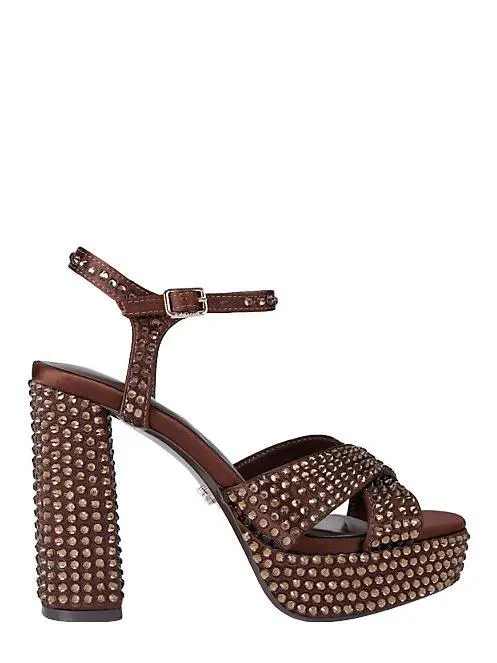 Carvela Cinzia Suede Platform Sandals - Brown