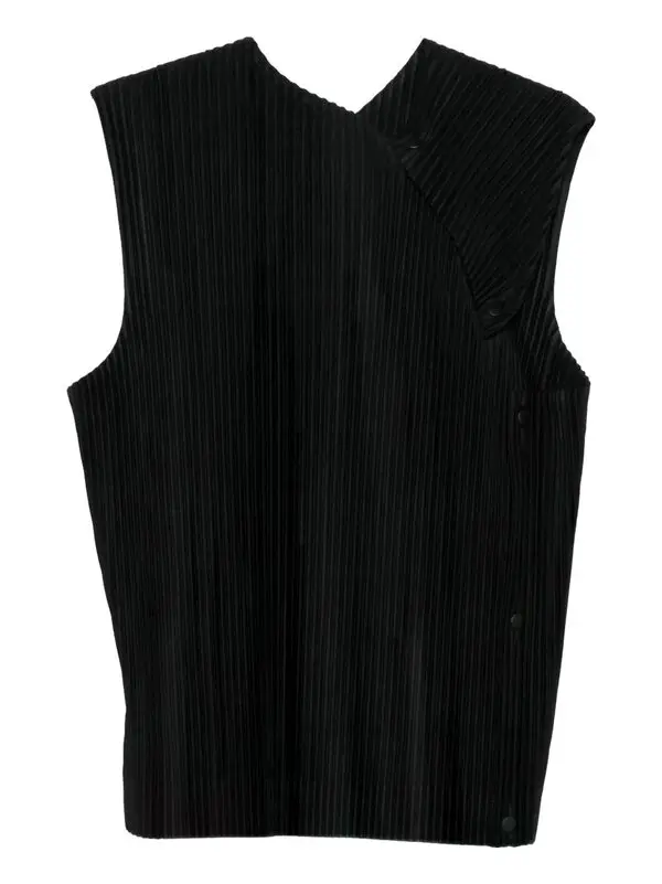 Issey Miyake Pleated Vest - Black
