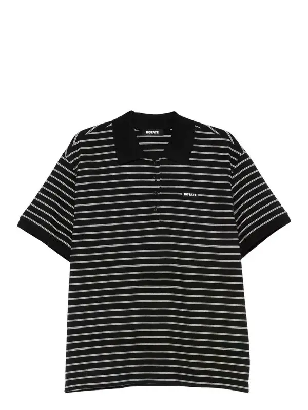 Remain Birger Christensen Piqué Polo Top - Black