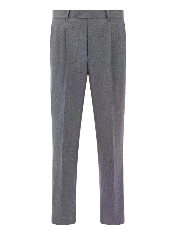 Boggi Milano Mélange-effect Trousers - Grey