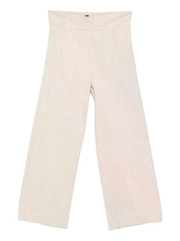 D.exterior Check-pattern Trousers - Pink