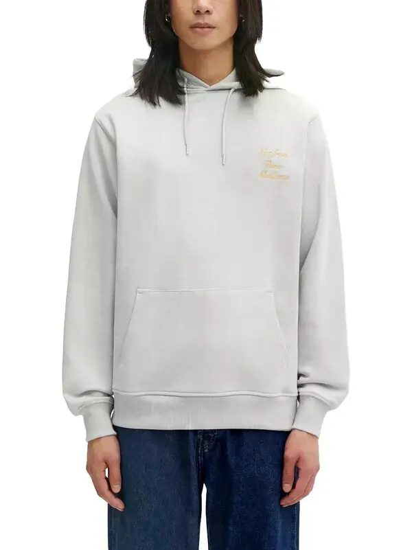 Drole De Monsieur Drawstring Hoodie - Grey