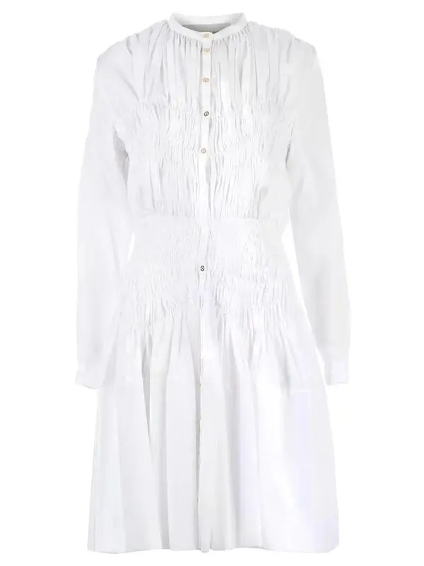 Maison Rabih Kayrouz Ruche Detail Shirt Dress - White