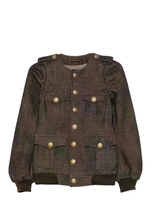 R13 Mélange-effect Multi-pocket Jacket - Brown