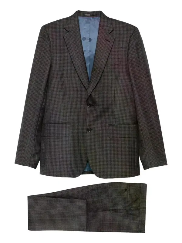 Paul Smith Checked Suit - Blue