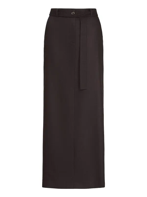Goop Twp Slit Skirt - Chocolate