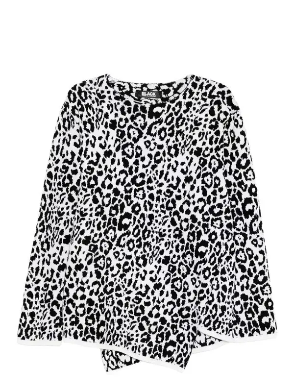 BLACK COMME DES GARÇONS Leopard-print Jumper - Black